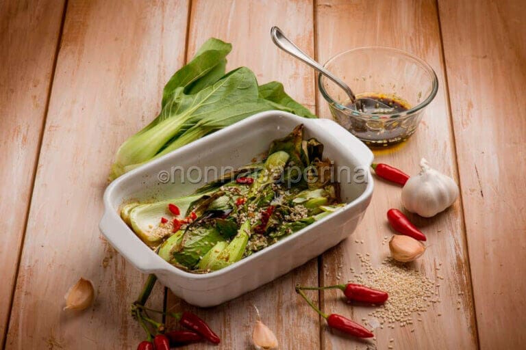 Pak choi al forno, un contorno orientale da gustare