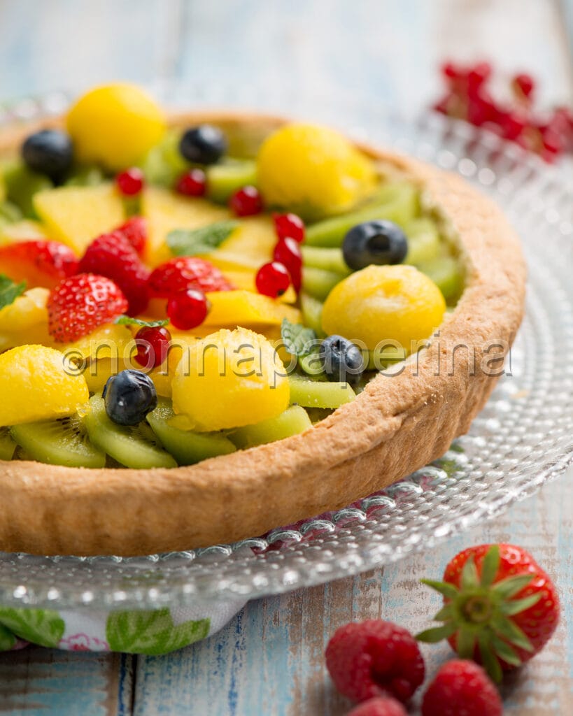 Crostata con anguria gialla, un tripudio di colori e bontà