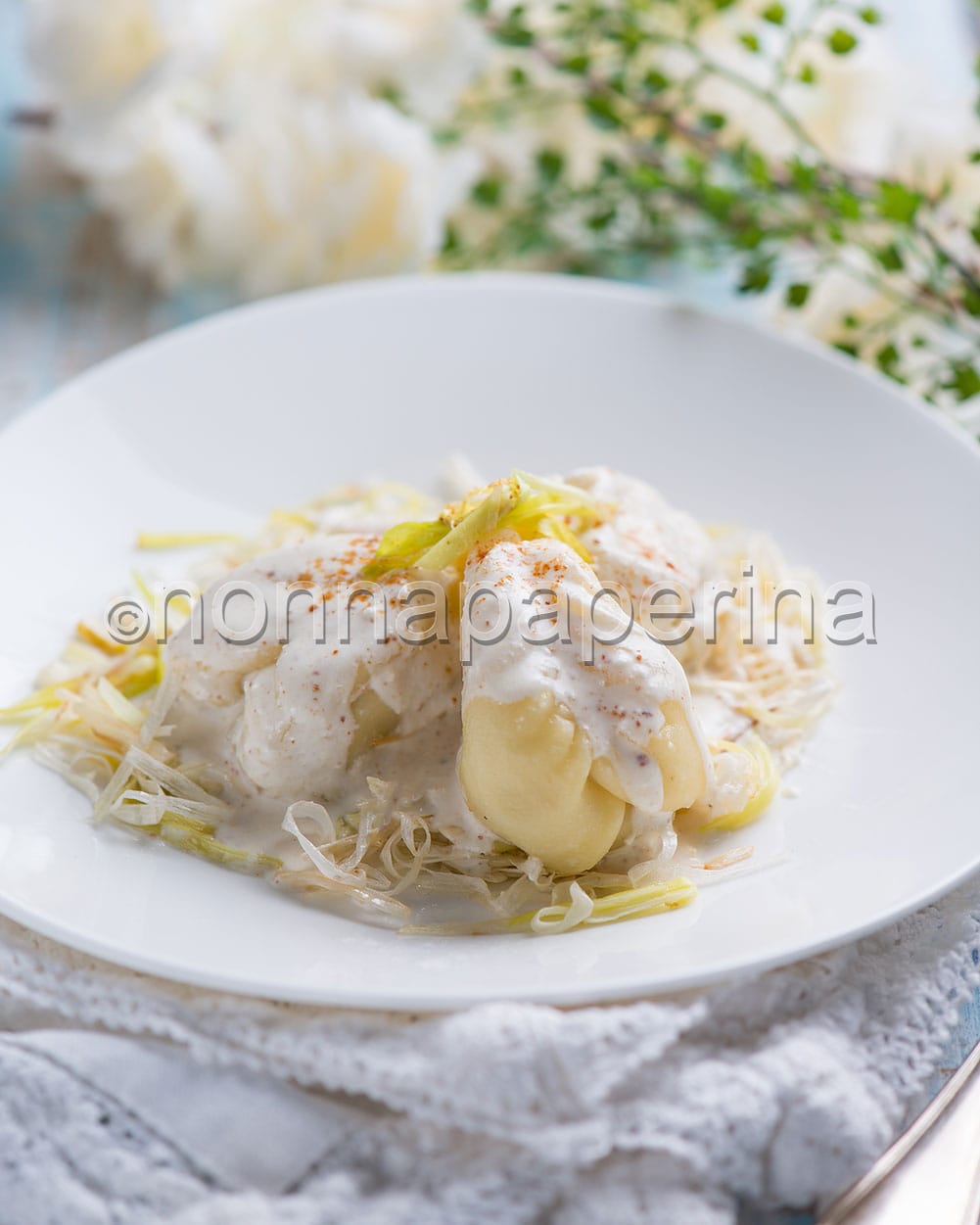 Culurgiones con salsa di bottarga, primo piatto sardo