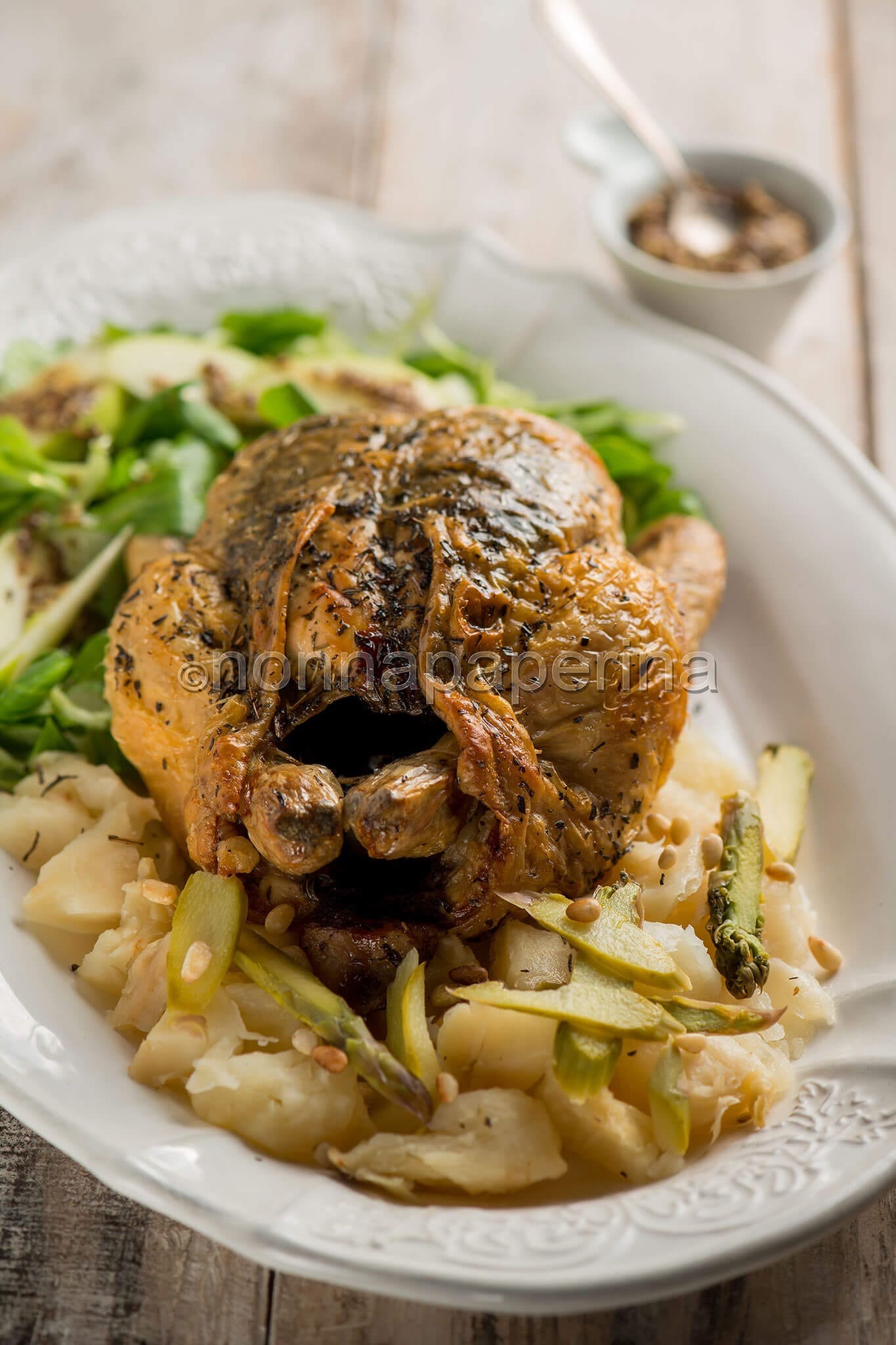 Pollo al dragoncello con sedano rapa, un secondo piatto agrodolce