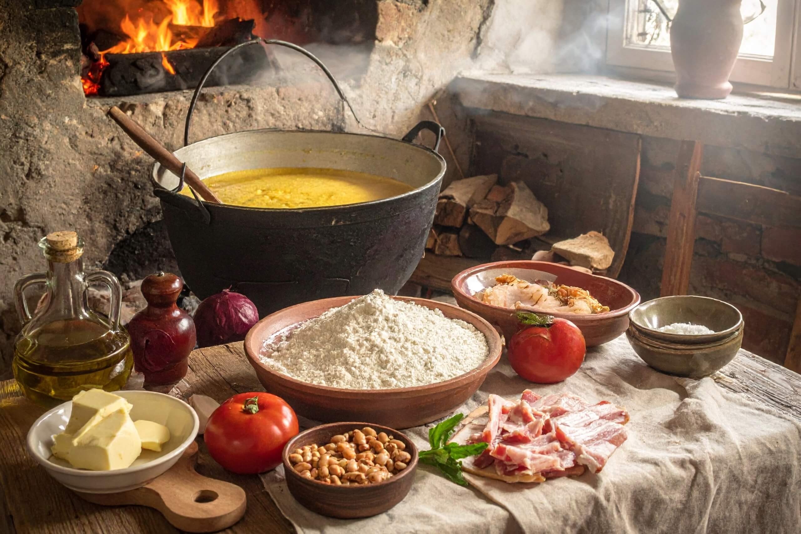 Calzagatti: ricetta tradizionale modenese con polenta e fagioli.